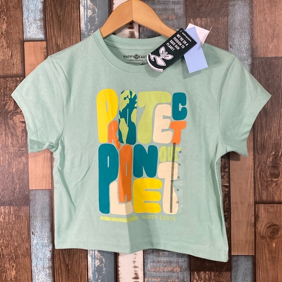 Happy Earth | Tops | Happy Earth Crop Green Protect Our Planet Shirt ...